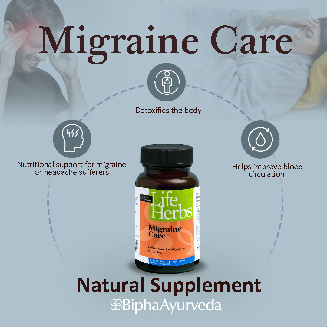 Migraine care Tablet - Natural Supplement for Migr – Bipha Ayurveda