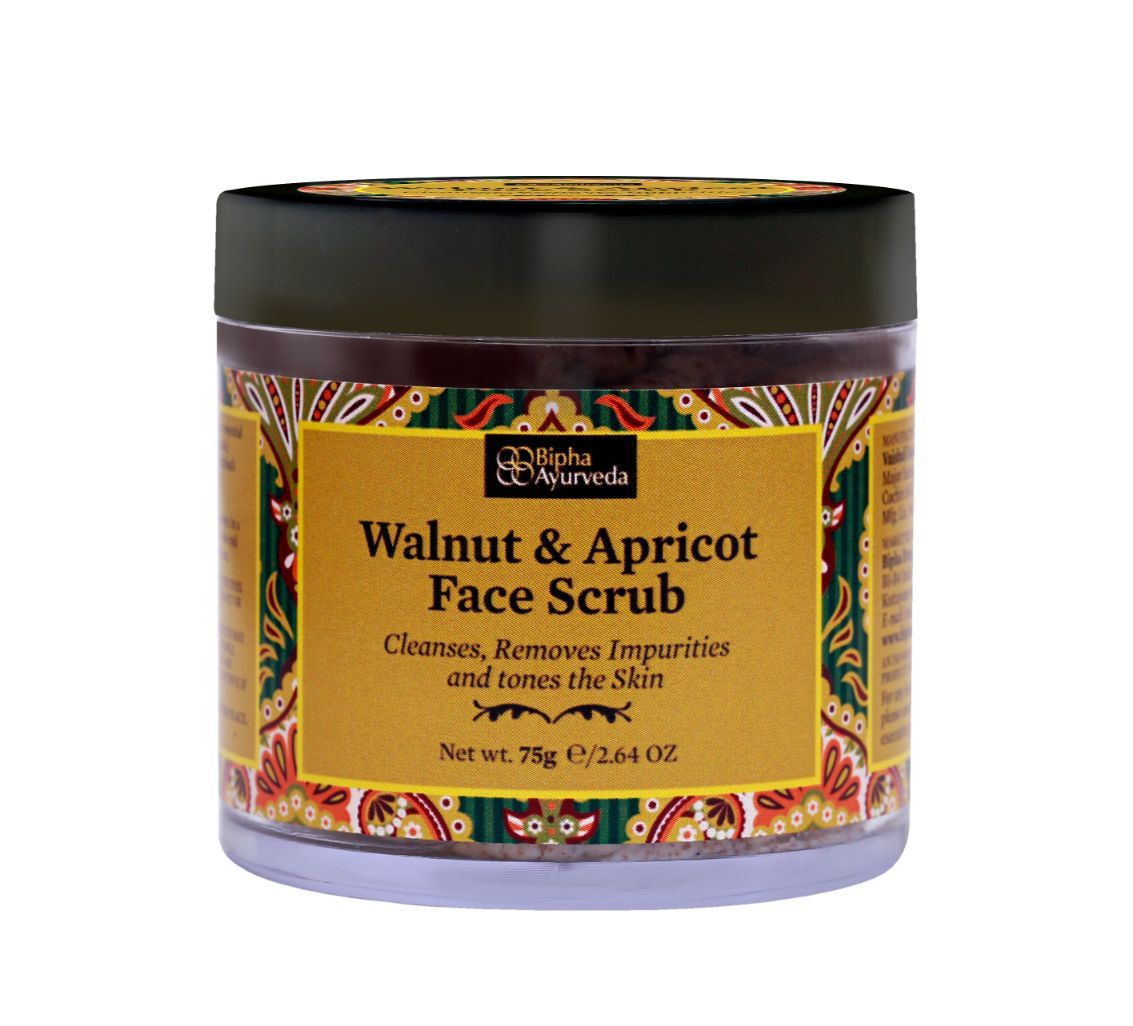 Buy Walnut & Apricot Face Scrub Online – Bipha Ayurveda